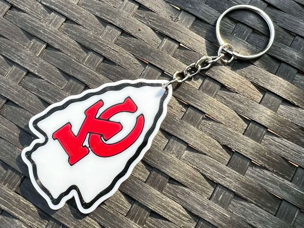 Kansas City Chiefs Keychain - Free 3D Print Model - MakerWorld
