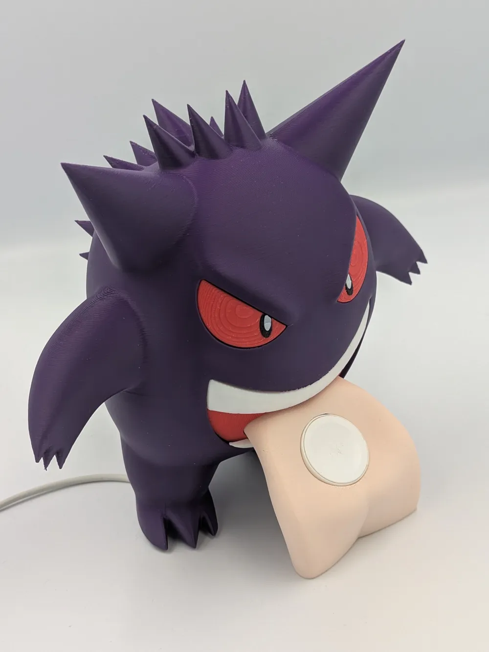 Gengar Apple Samsung Watch Charger Stand - Free 3D Print Model - MakerWorld
