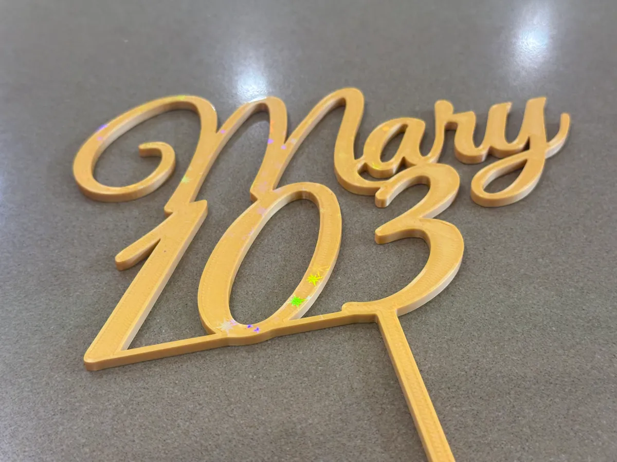 Cake Topper Happy Birthday Mary 103 by Sparky MakerWorld: Download Free ...