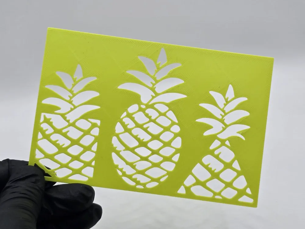 Pineapple Stencil Template Pattern - Free 3D Print Model - MakerWorld