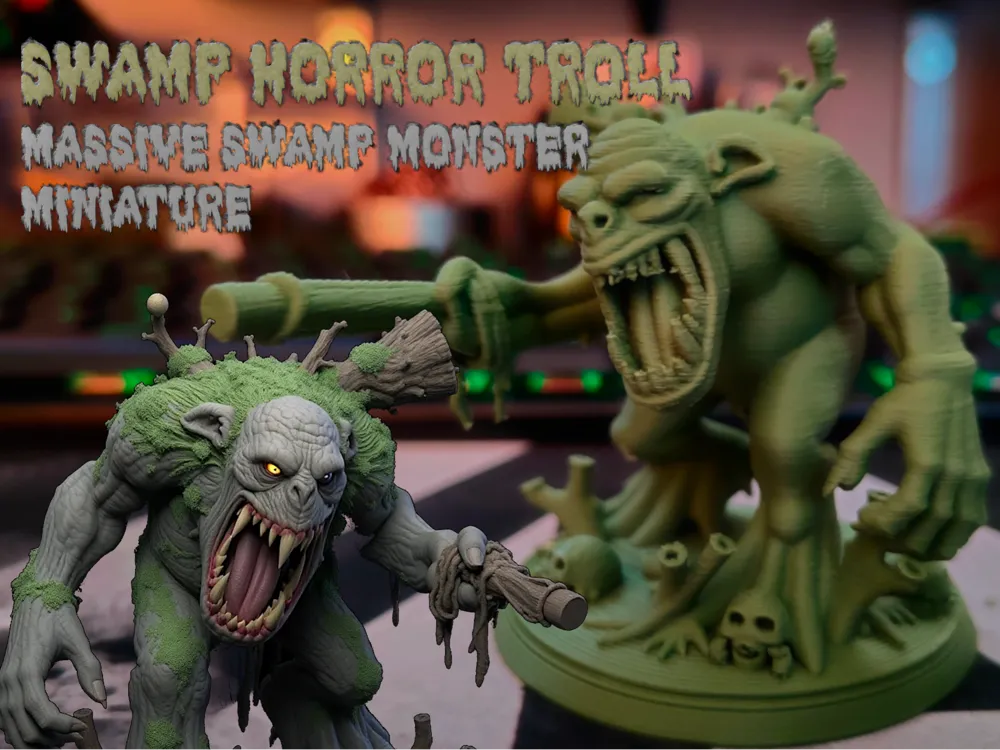 Swamp Horror Troll – Swamp Monster Miniature by Maxim MakerWorld ...