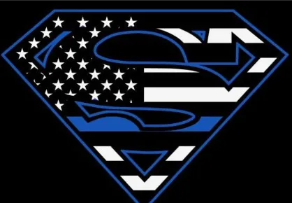 Thin Blue Line Superman Keychain by dillydally - MakerWorld