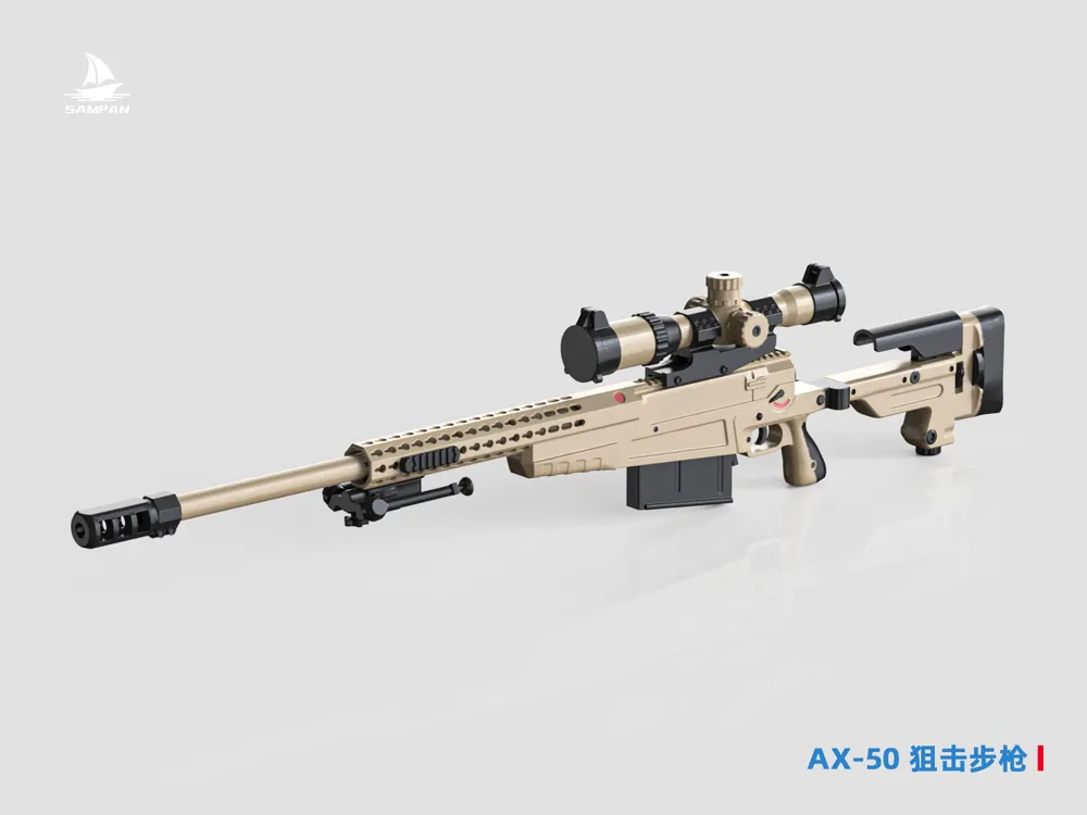 AX-50 Sniper Rifle Multicolor Print/Articulated Structure (1/6 Scale ...