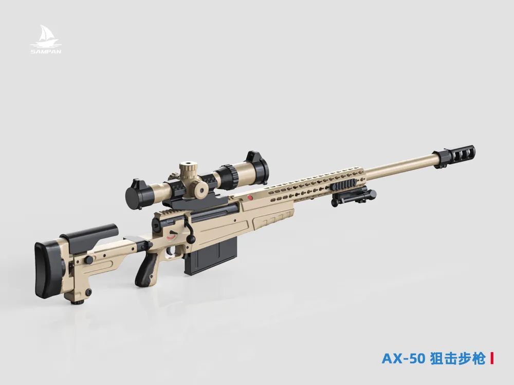 AX-50 Sniper Rifle Multicolor Print/Articulated Structure (1/6 Scale, No Internal Components ...