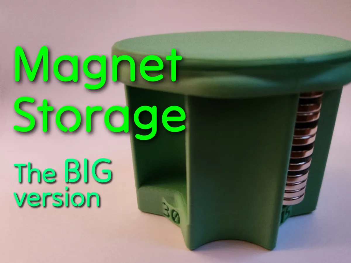 Magnet Storage With Lid (for BIG magnets) - Free 3D Print Model ...