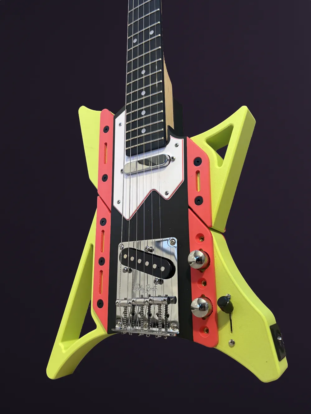 NeonEdge - 3D printed guitar by Borosan MakerWorld: Download Free 3D Models