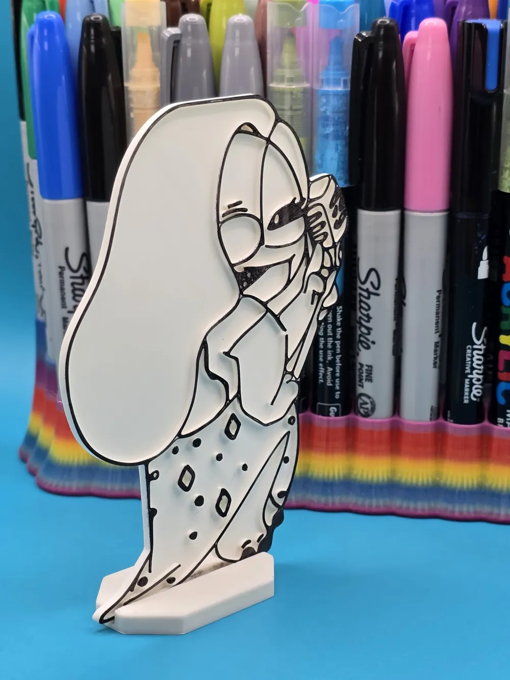 Stitch Jessica Rabbit Coloring Craft by Merilno3D MakerWorld: Download ...