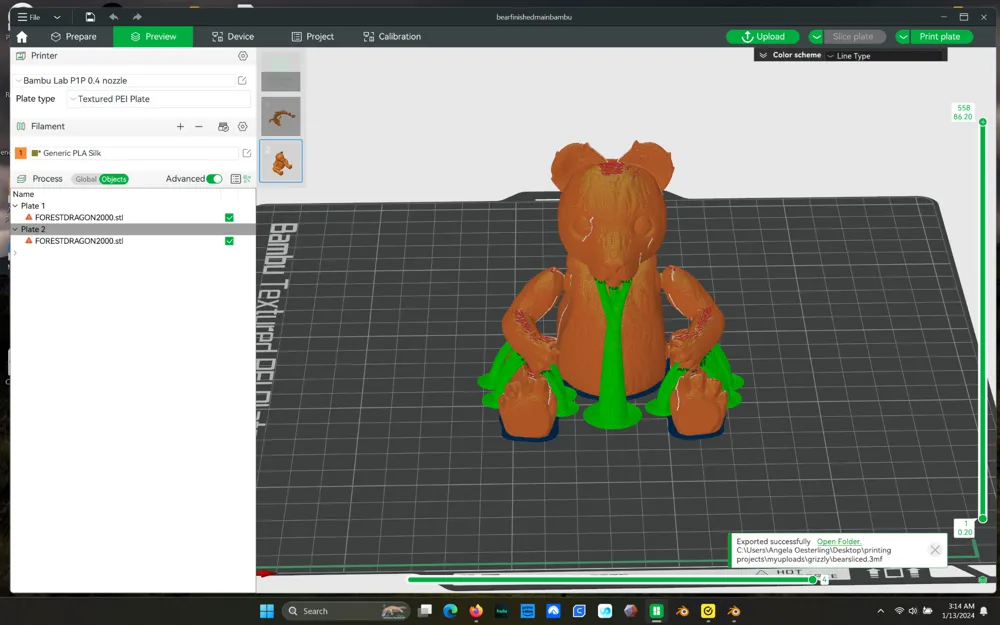 Grizzly teddy bear articulated print in place by AcmeArt - MakerWorld