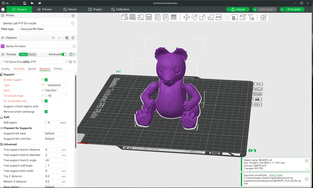 Grizzly teddy bear articulated print in place by AcmeArt - MakerWorld