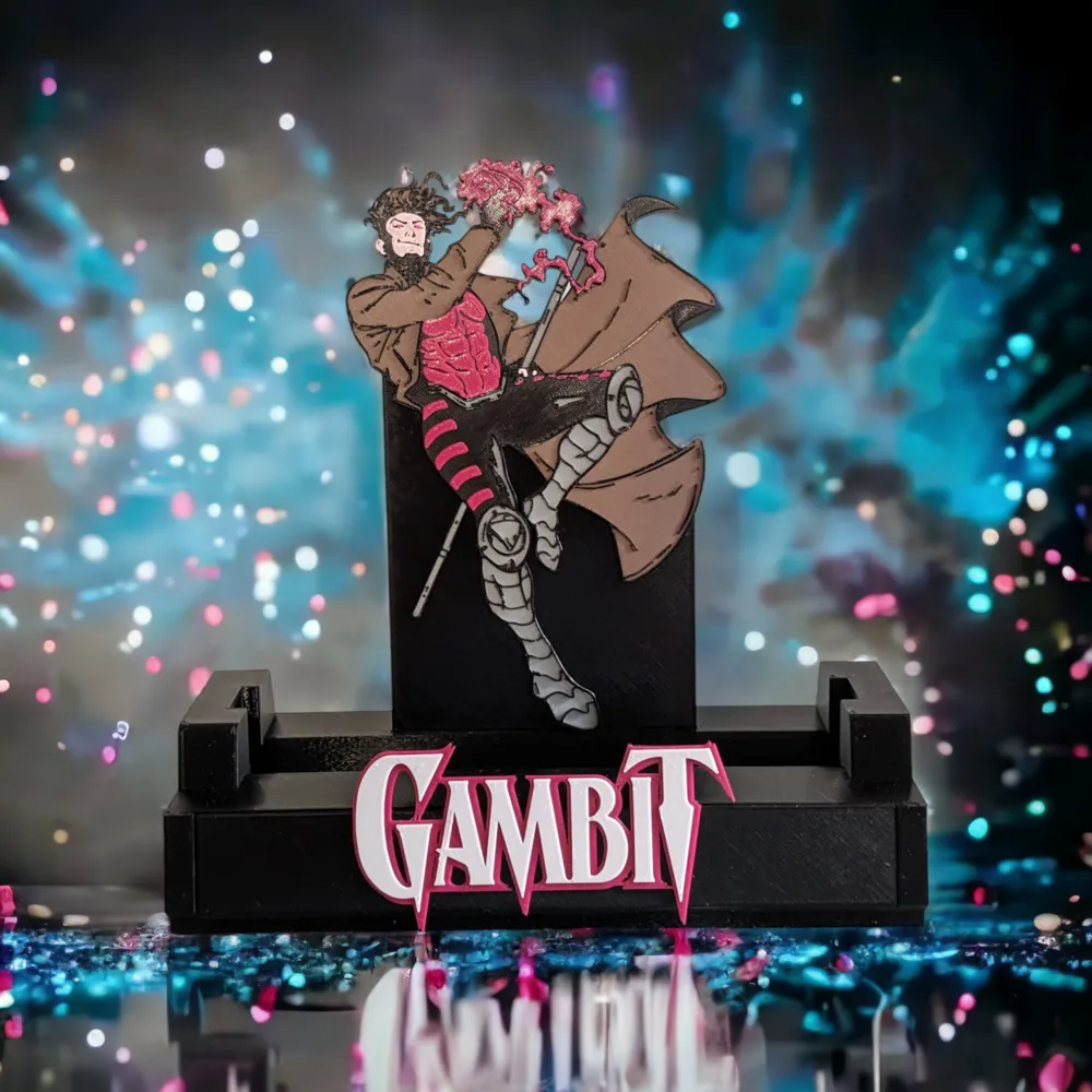 Gambit Comic Book Stand and Logos by standitupstore MakerWorld ...