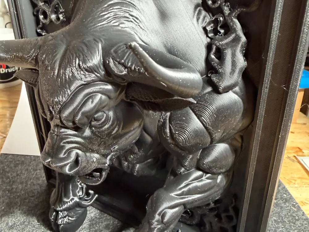 Bull in Frame - Free 3D Print Model - MakerWorld