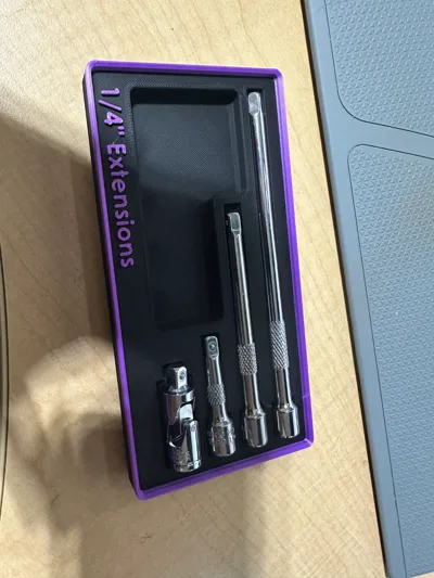 Gridfinity 1/4in extensions holder 4x2 by engineermech656 - MakerWorld
