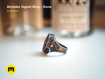 Atreides Signet Ring - Dune by 3Demon MakerWorld: Download Free 3D Models