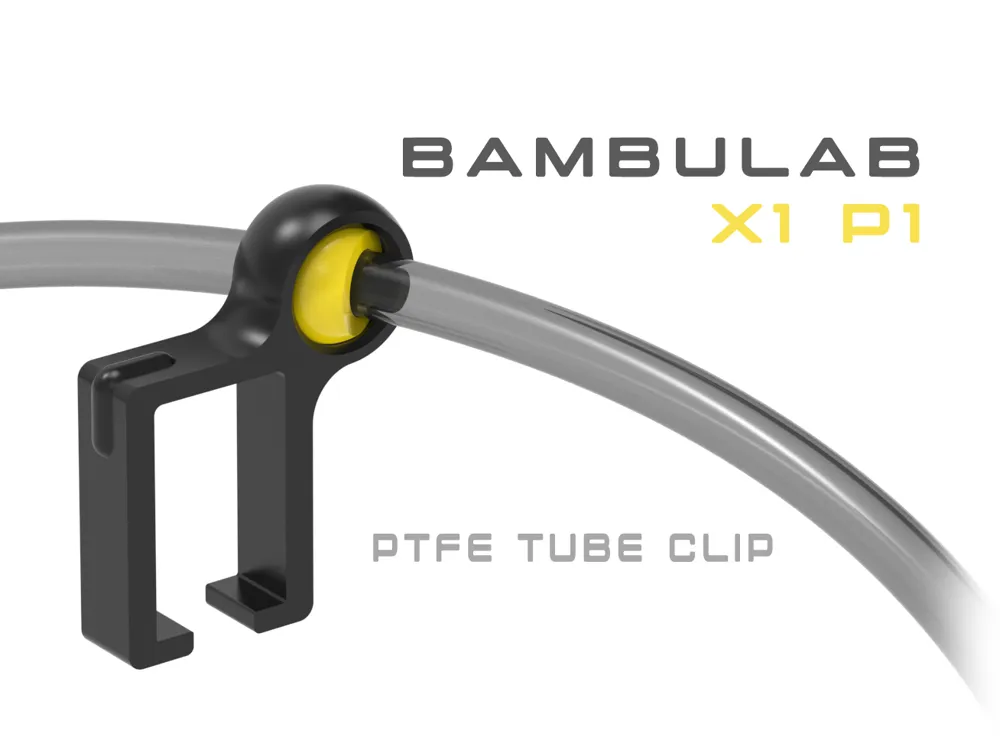 Customizable Self-Aligning PTFE Tube Cable Clip - Free 3D Print Model ...