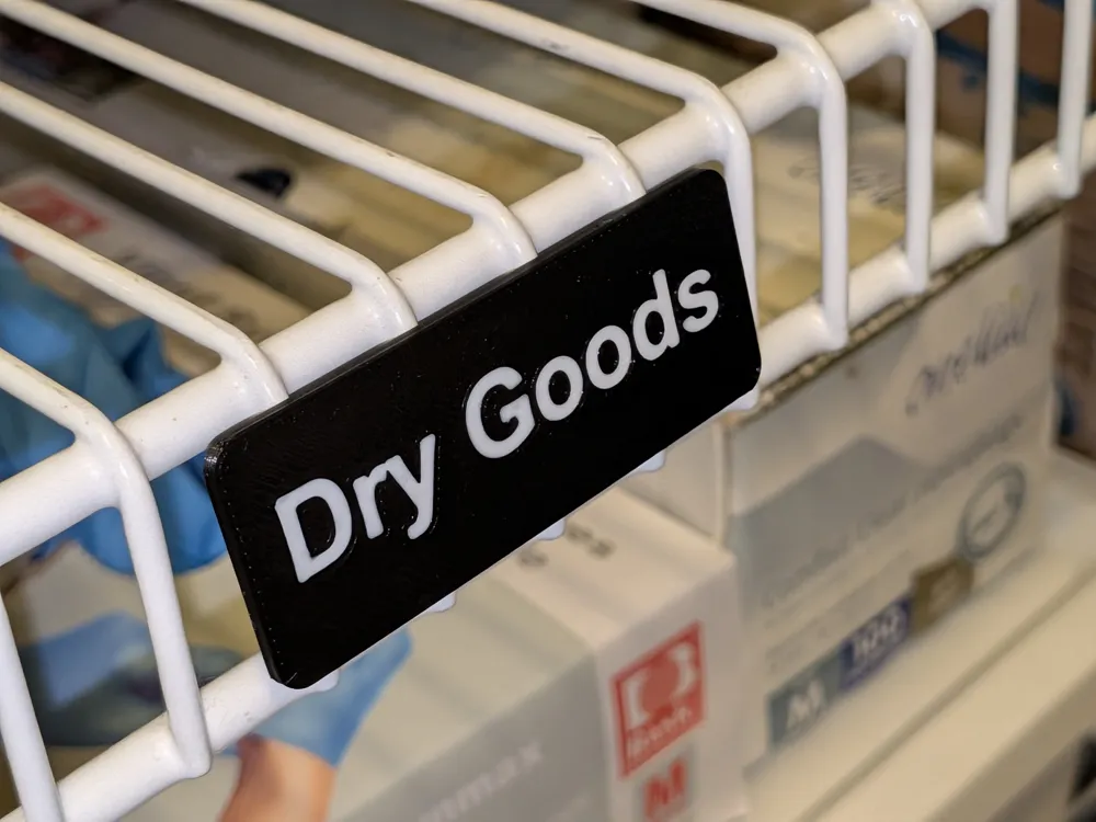 Parametric Wire Rack Clip-On Label Maker - Free 3D Print Model - MakerWorld