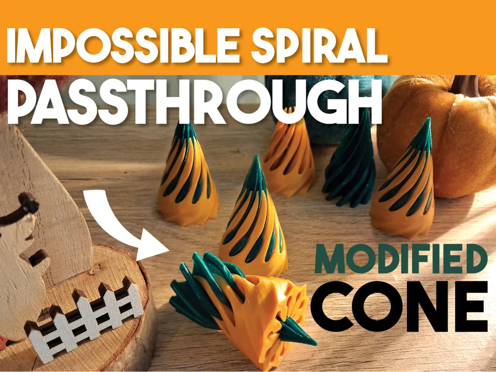 iMposible Spiral Passthrough CONE modified Fidget - Free 3D Print Model ...