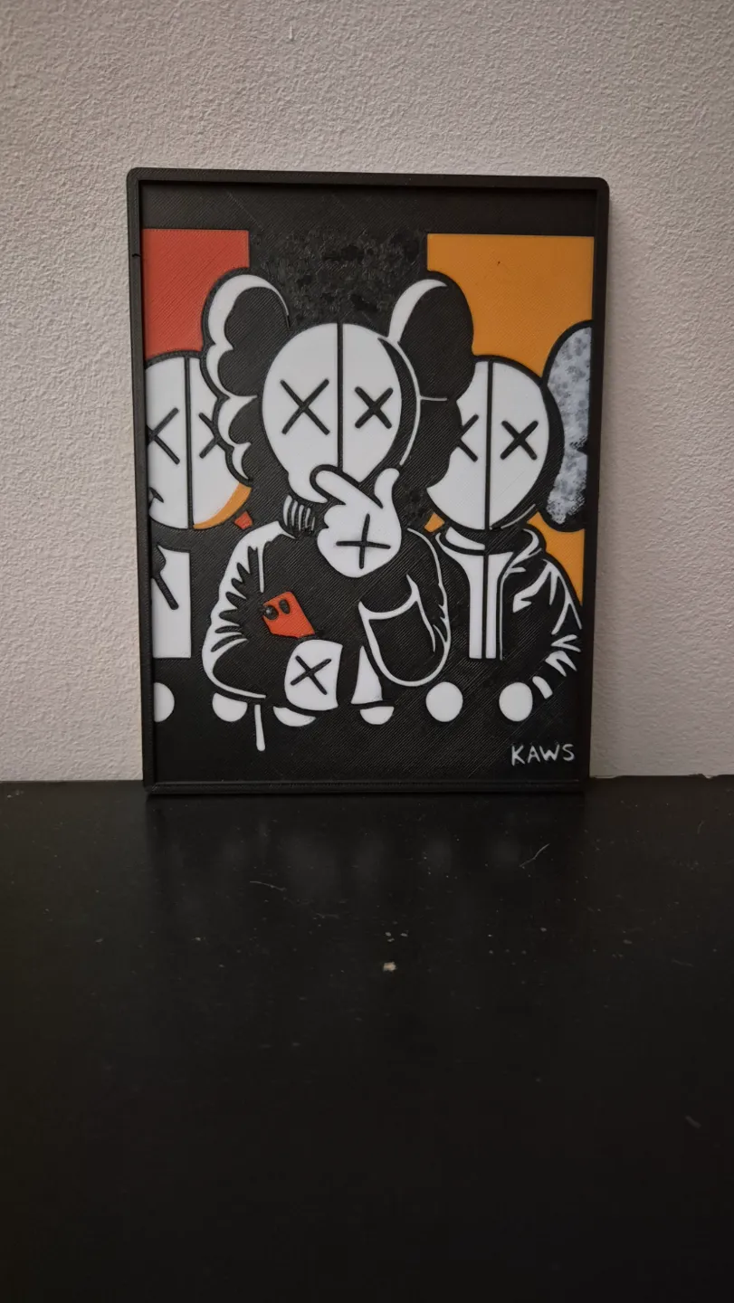 Kaws - Wall decoration by The Frenchie MakerWorld: Download Free 3D Models