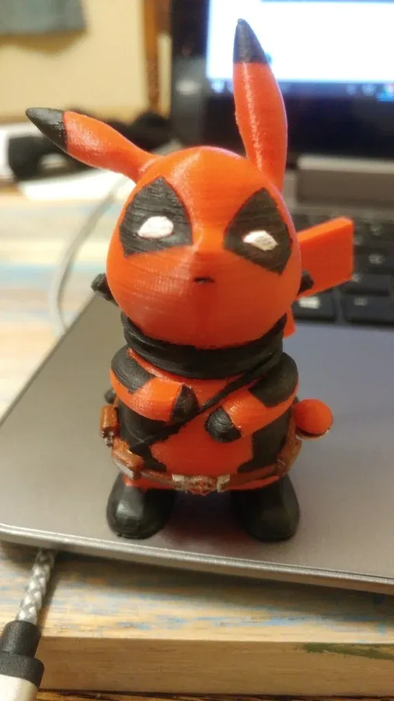 Deadpool Pikachu - Colored for AMS printing - Deadchu - PikaPool Remixed by vidguide - MakerWorld