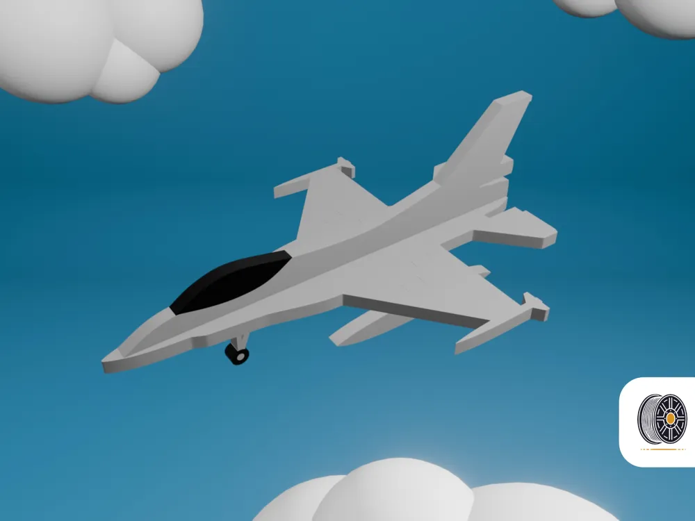 Simple F16 Fighter-Jet Kit Card | AMS Ready - Free 3D Print Model ...