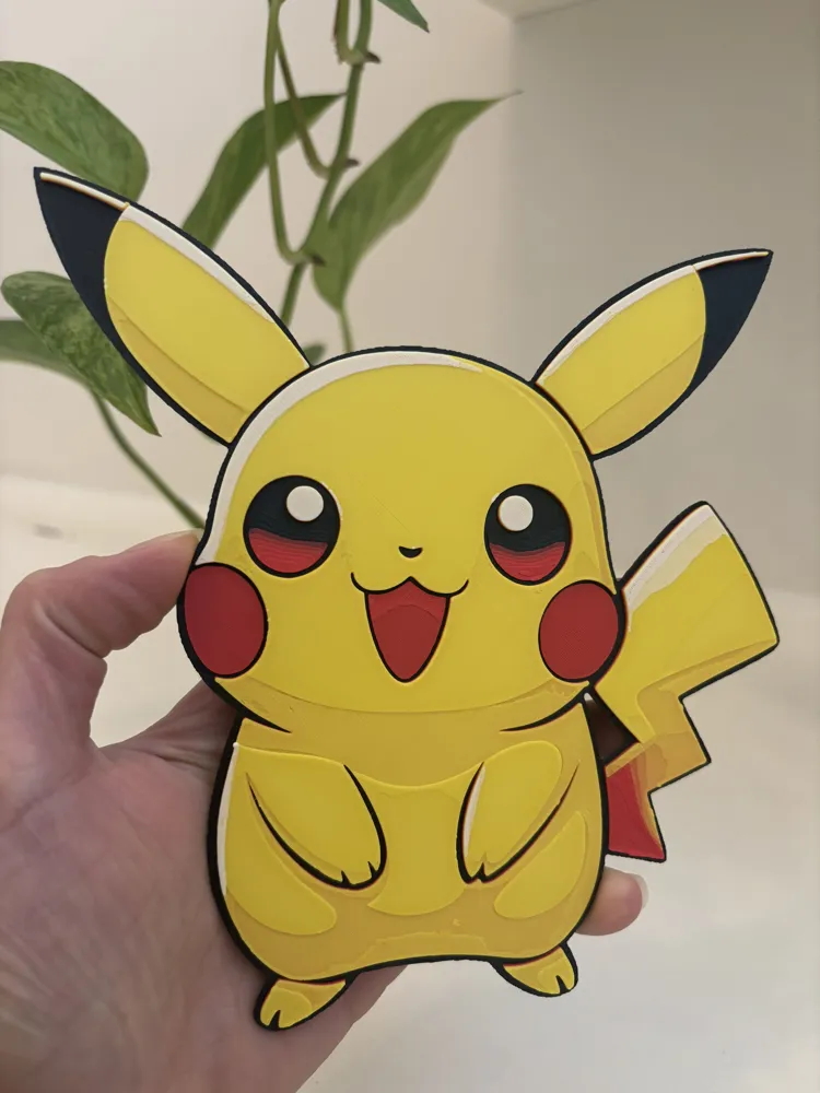 Pikachu Hueforge sticker-style - Pokemon inspired - Free 3D Print Model ...