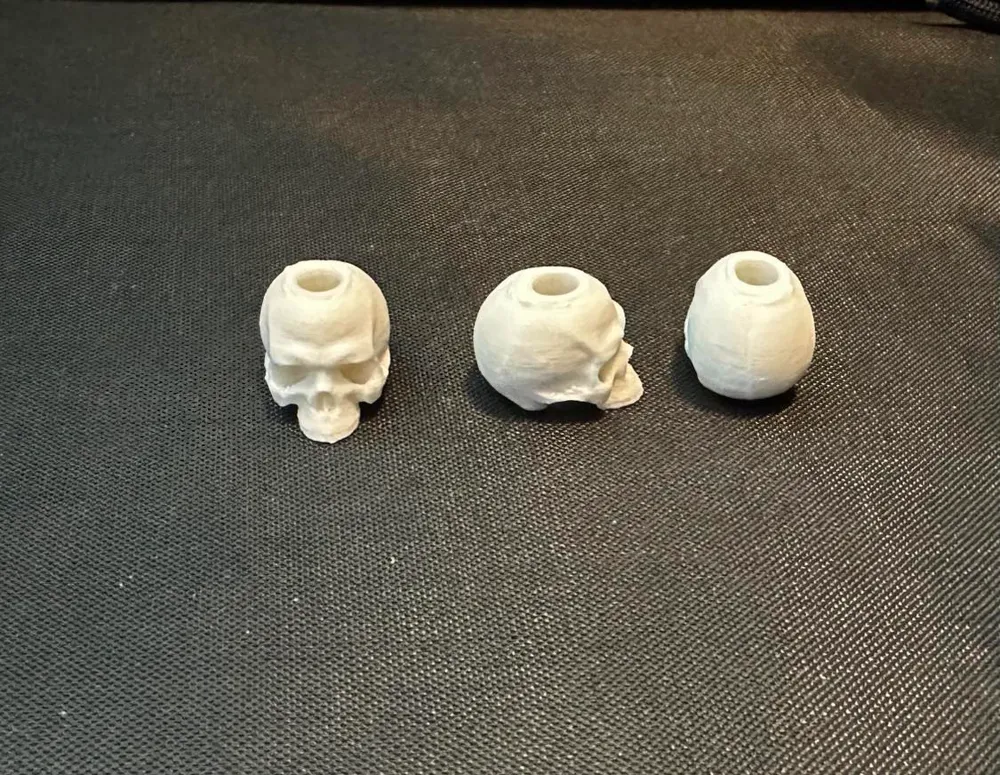 15mm Gothic Jawless Skull Bead for Paracord by BATTCAVE - MakerWorld