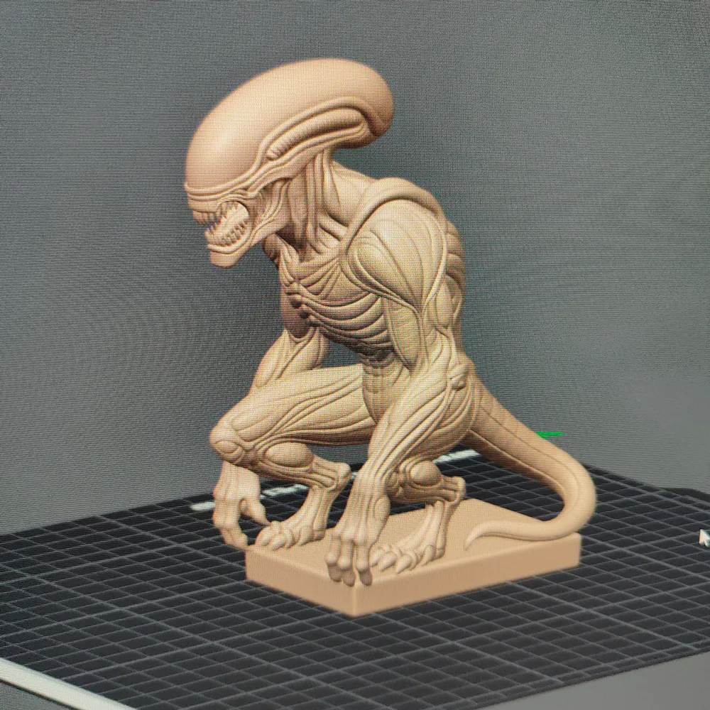 Xenomorph Sculpture - Free 3D Print Model - MakerWorld
