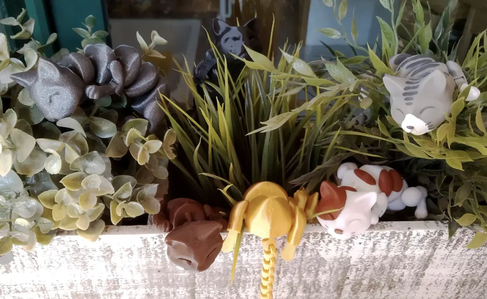 Gato Flexi Dormilón – Juguete Articulado Impreso en 3D - Modelo de ...