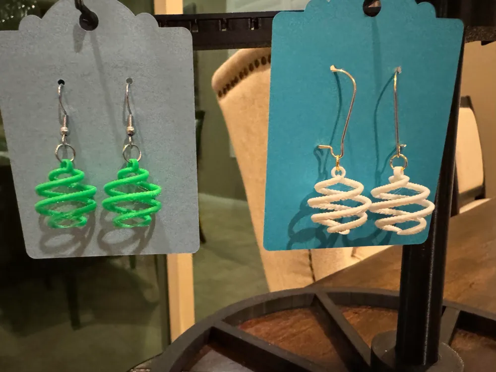 Christmas Ornament Earrings - Free 3D Print Model - MakerWorld