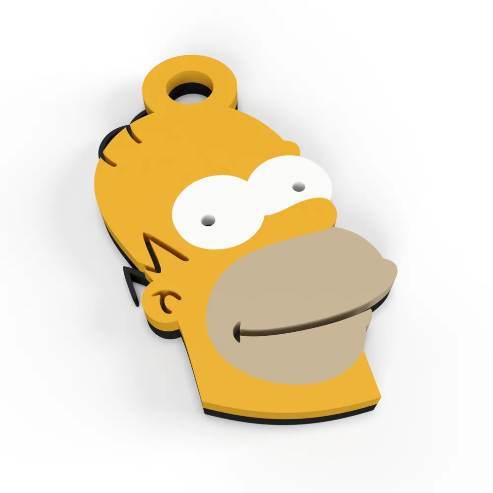 The Simpsons Homer keychain by nicodeimos - MakerWorld