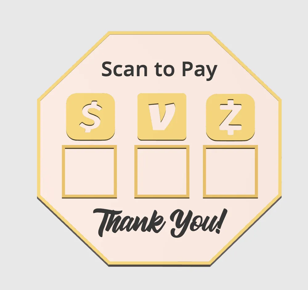 Customizable QR Payment Sign - Free 3D Print Model - MakerWorld