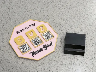 Customizable QR Payment Sign - Free 3D Print Model - MakerWorld