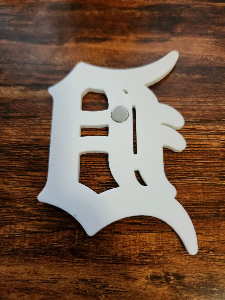 Detroit Tigers English D Magnet (Low Waste) - Free 3D Print Model ...