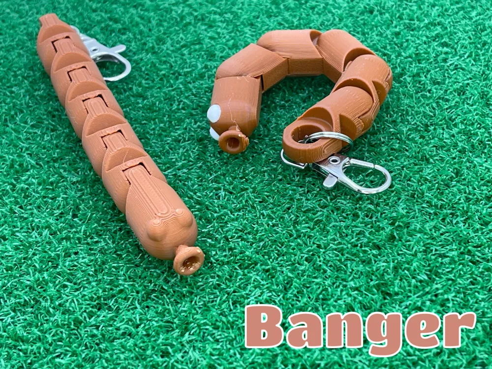 Banger Sausage - Articulated Fidget Toy & Keychain by MalcTheOracle ...