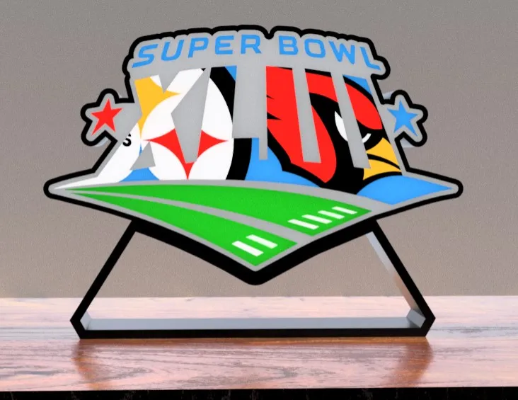 Superbowl XLIII Cardinals vs Steelers LED Lightbox by MFDesigns3D ...