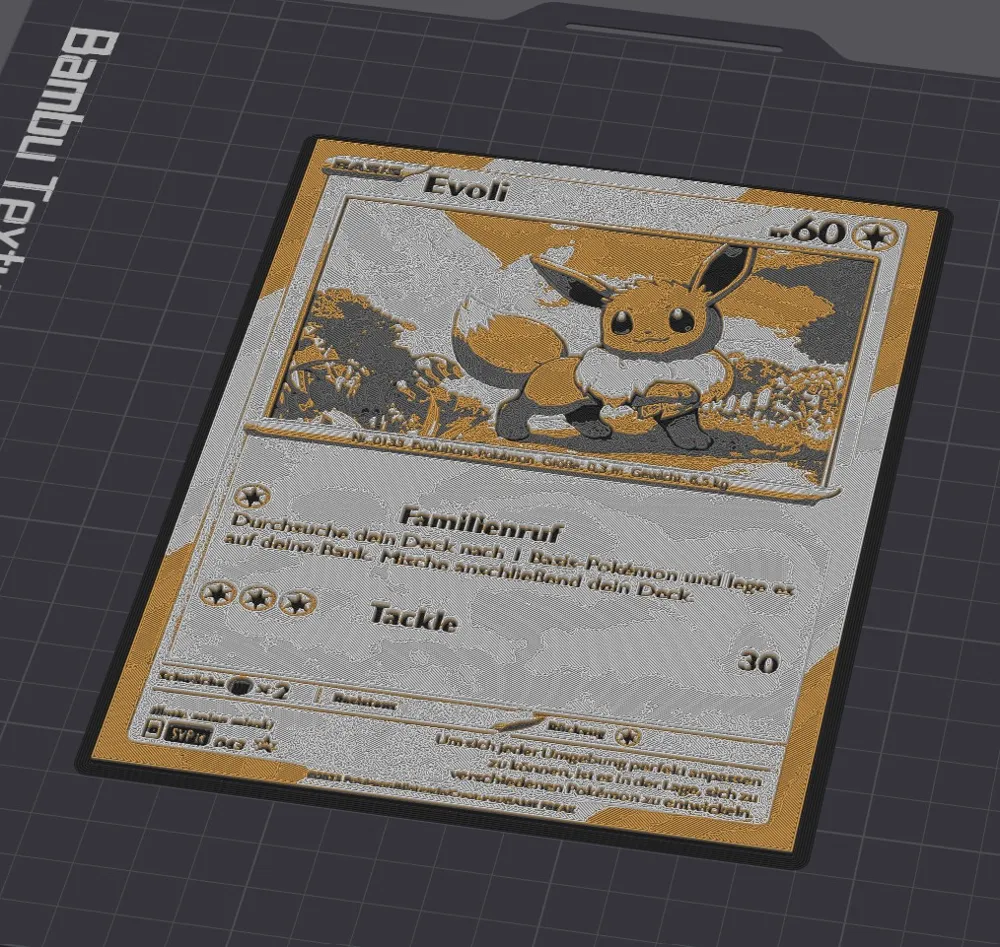 Carte Pokémon Evoli (Eevee) Hueforge par AK Print Factory - MakerWorld