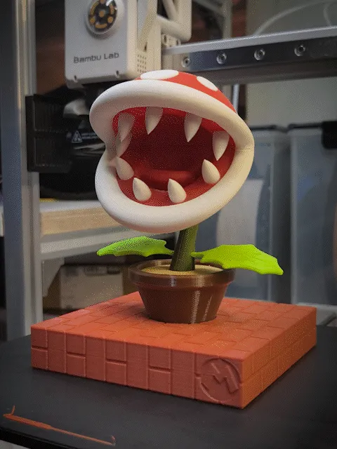 Bobblehead Piranha Plant (no AMS) by Chrrrg MakerWorld: Download Free ...