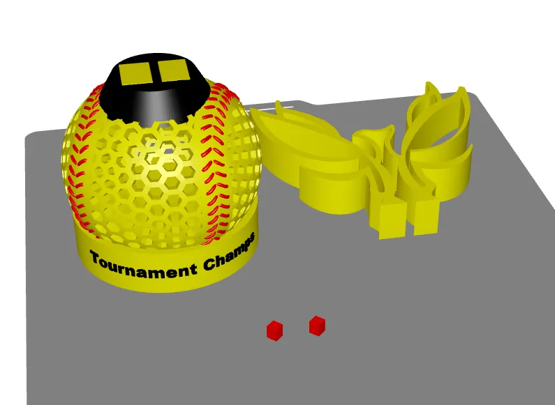 Softball Trophy (Airless) by POLYPODPRO.comMakerWorld: Download Free 3D ...