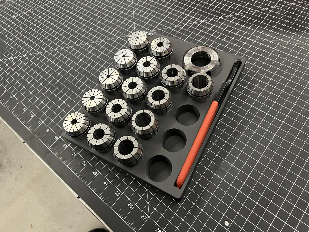 ER 40 collet gridfinity holder by highcalibercraftsmanbuilds MakerWorld ...