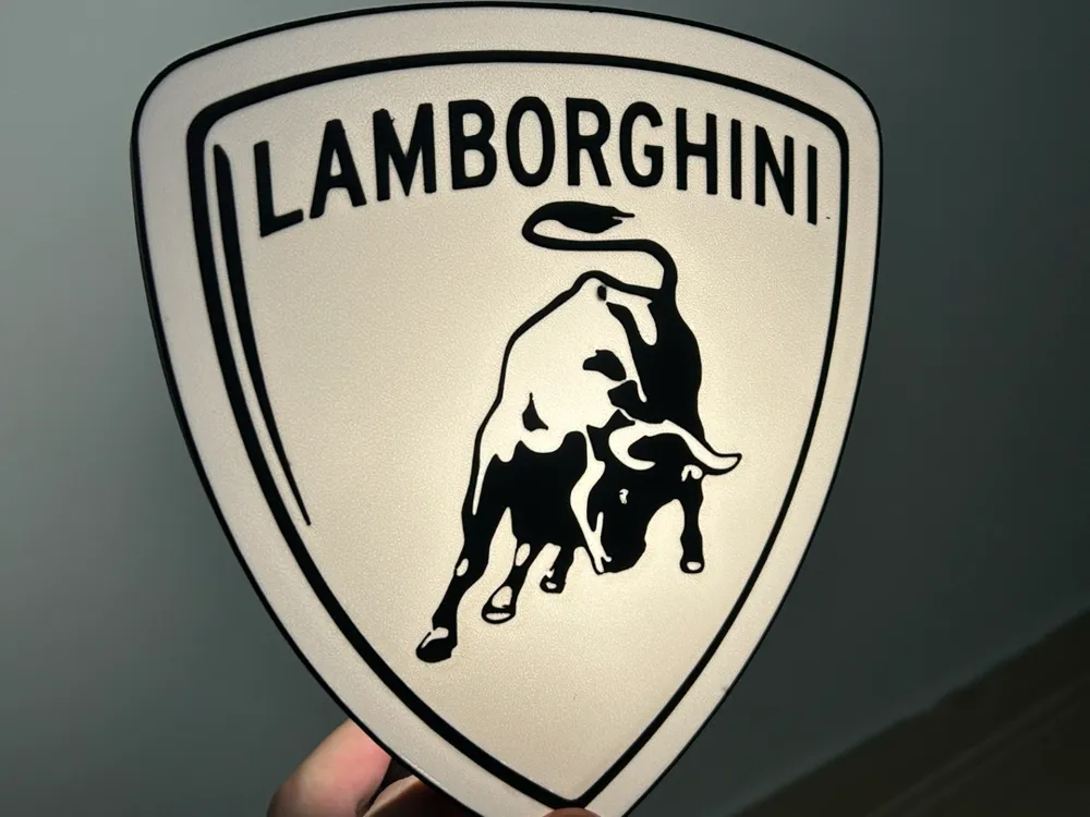 Logo lightbox lamborghini - Free 3D Print Model - MakerWorld