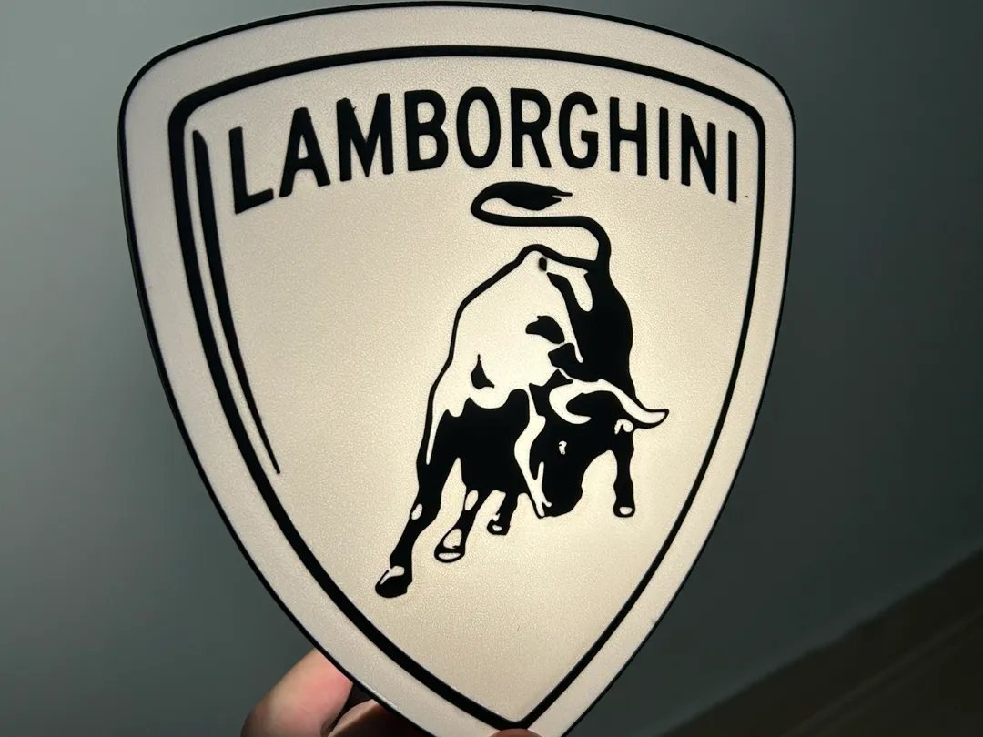 Logo lightbox lamborghini - Free 3D Print Model - MakerWorld