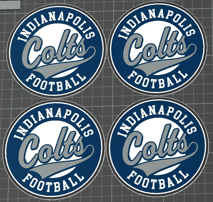 Indianapolis Colts Coaster Set - Free 3D Print Model - MakerWorld