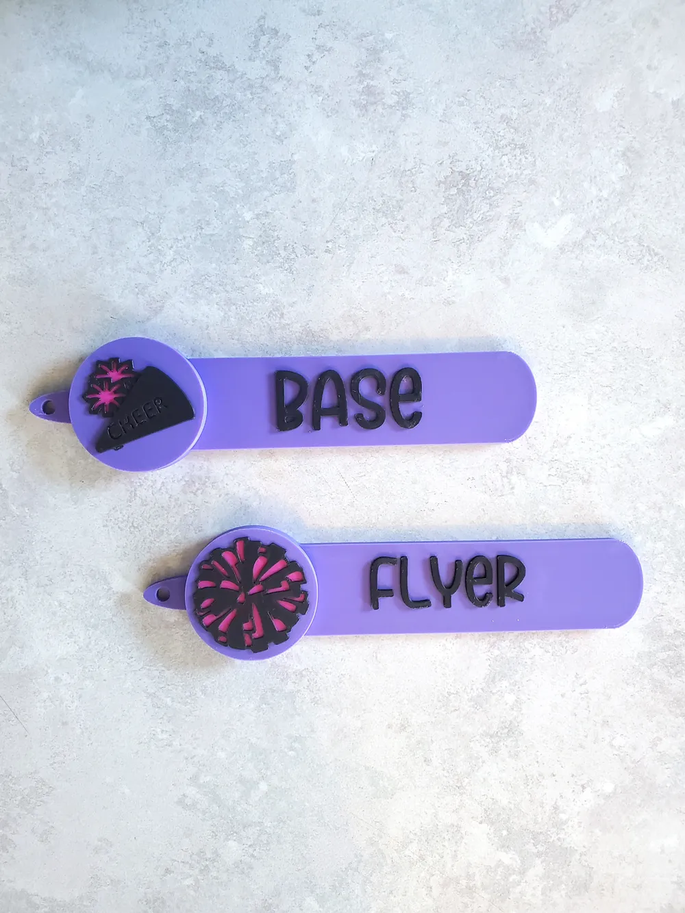 Customizable Cheer Base Flyer Keychain Bag Tag by ESquared MakerWorld ...