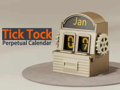 Tick Tock Perpetual Calendar by 上进的up主 MakerWorld: Download Free 3D Models