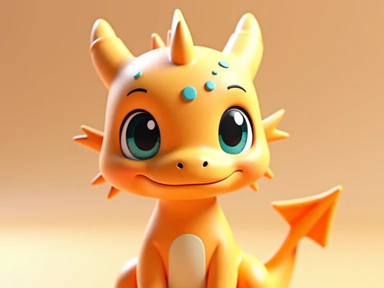 Cute Dragon - Free 3D Print Model - MakerWorld