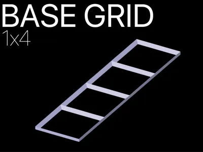 4x4 55 mm base grid for organizers by FlugtN - MakerWorld