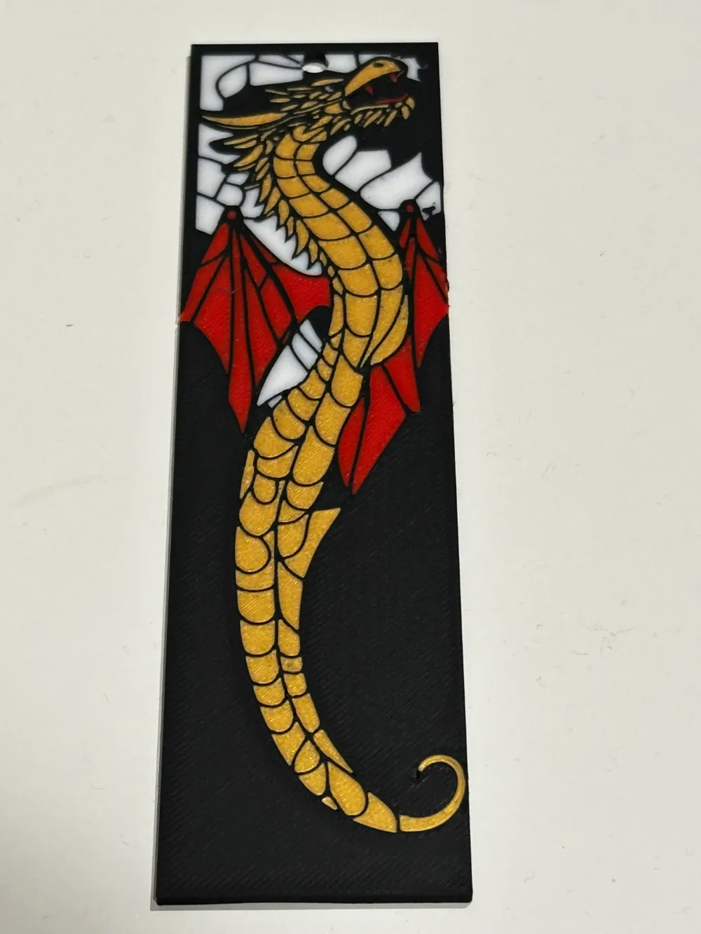 Stained Glass Dragon Bookmark - Free 3D Print Model - MakerWorld