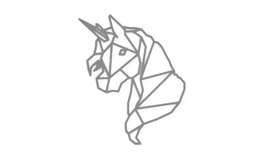 Unicorn 2D Stencil Wall Art by desmofaby - MakerWorld