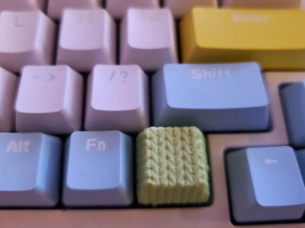 Knitted Keyboard Key - Free 3D Print Model - MakerWorld