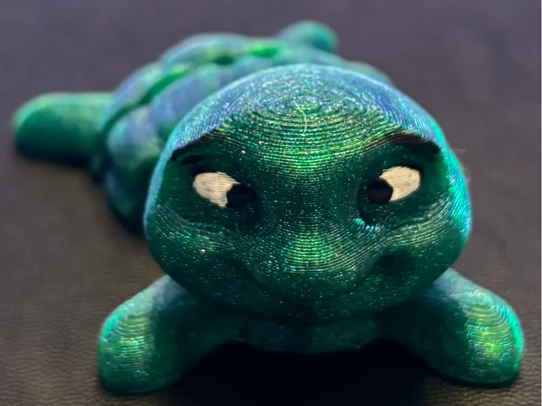 Cute Flexi Turtle (Free Commercial) - Free 3D Print Model - MakerWorld