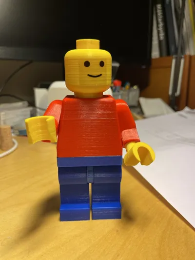 Brick Man Head for Blank Giant Minifig Remixed by 3Dthing MakerWorld ...